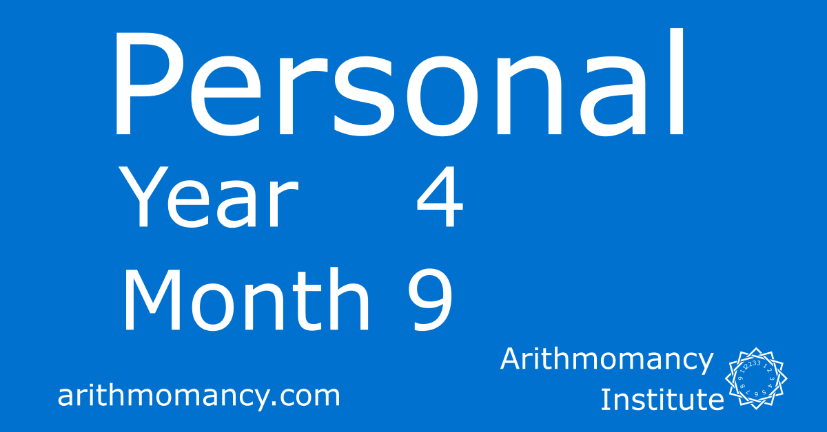 Personal Year 4 Personal Month 9 - Arithmomancy Institute